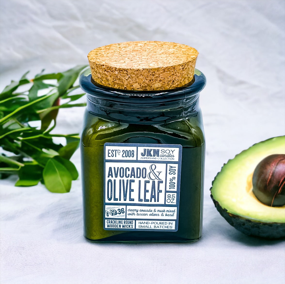 #36 Avocado & Olive Leaf – JKM Soy Candles