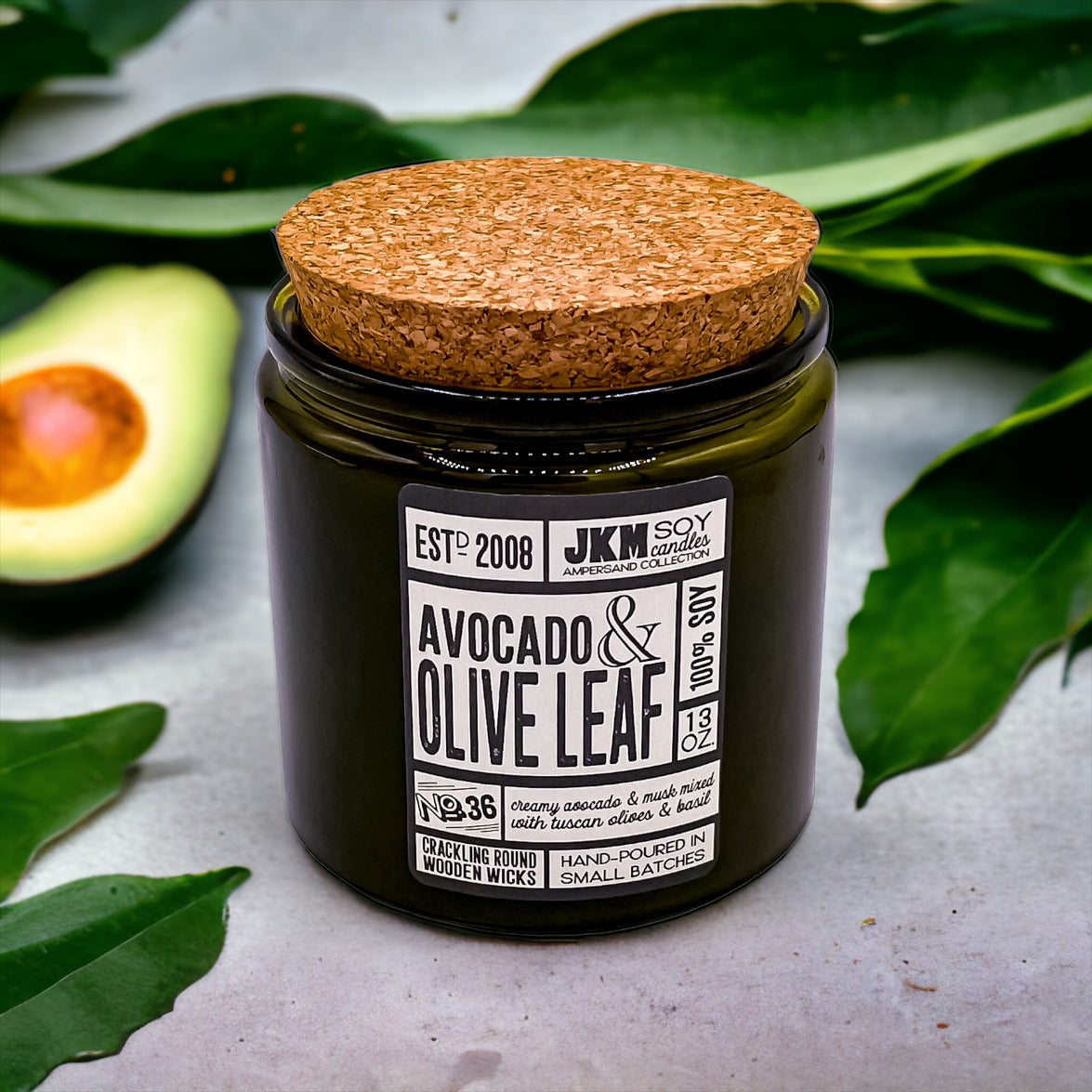 #36 Avocado & Olive Leaf – JKM Soy Candles