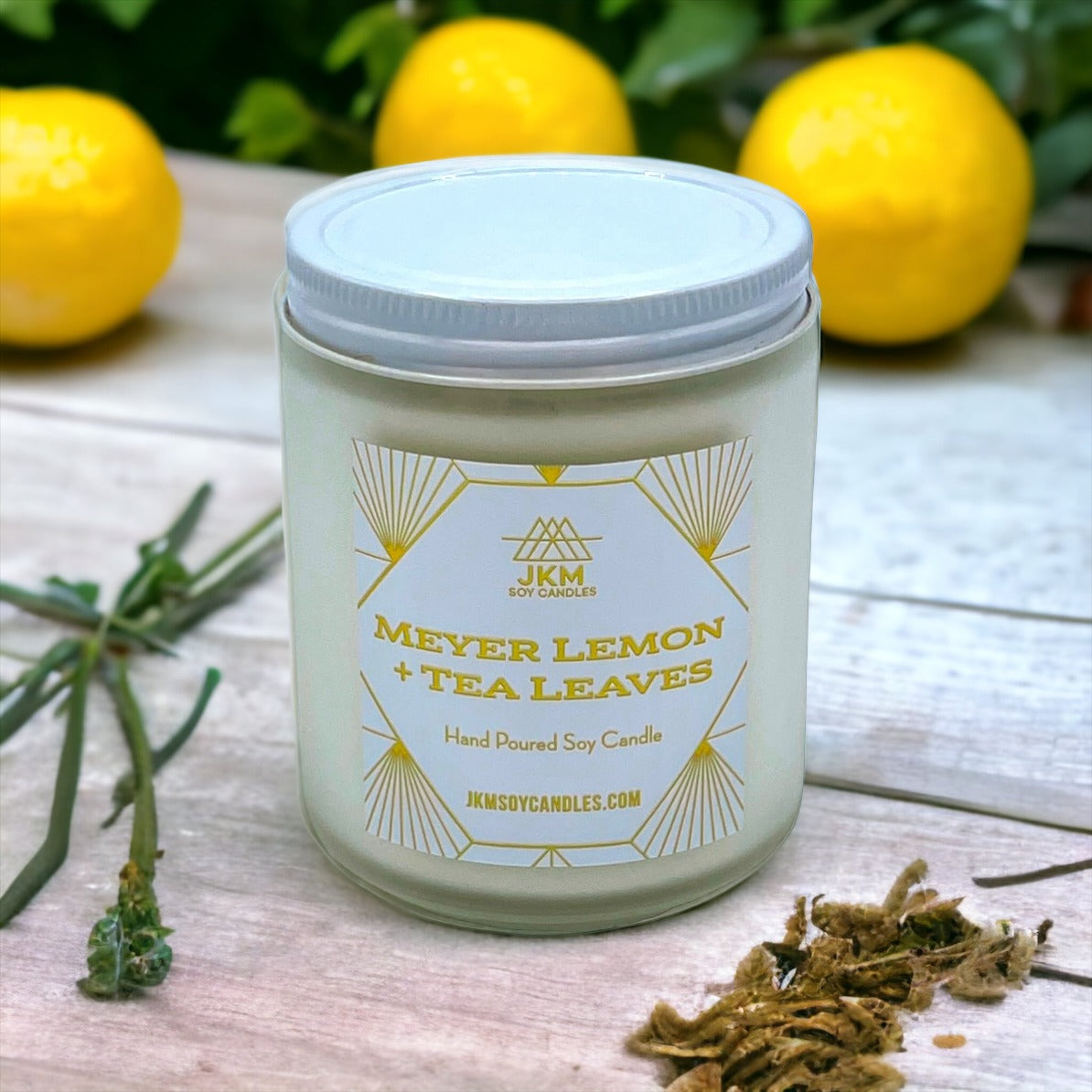 Meyer Lemon + Tea Leaves – JKM Soy Candles